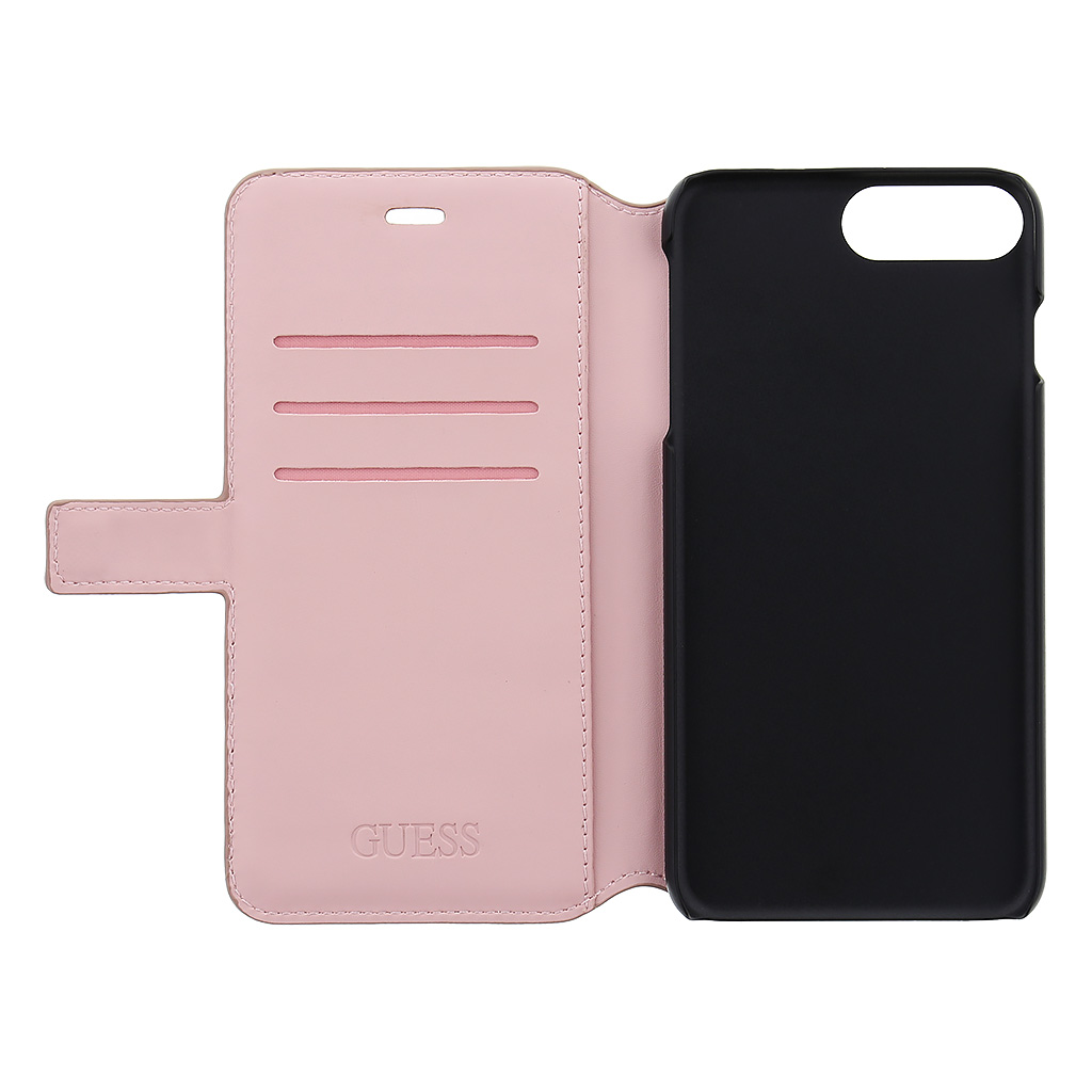 Pouzdro / kryt pro iPhone 7 Plus - Guess, Saffiano Book Pink - GLAMI.cz