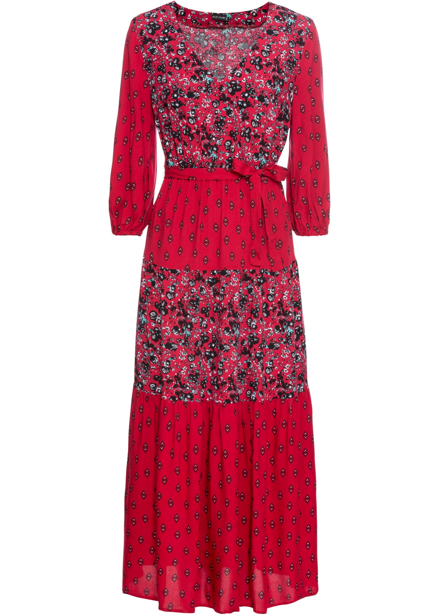 Bonprix BODYFLIRT vzorované maxi šaty - GLAMI.cz