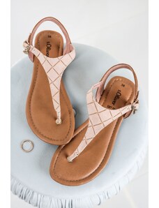 Firetrap Heat Woven Ladies Sandals, nude leather - GLAMI.cz