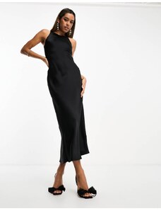 & Other Stories short sleeve drape twist midaxi dress with front split ...