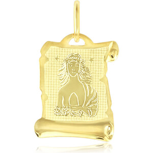 GEMMAX Jewelry Zlatý přívěsek Panna - měsíční znamení pergamen matovaný GUPYN5804 - GLAMI.cz