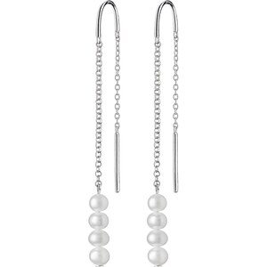 Gaura Pearls Stříbrné náušnice s řiční perlou Lueren, stříbro 925/1000 ...