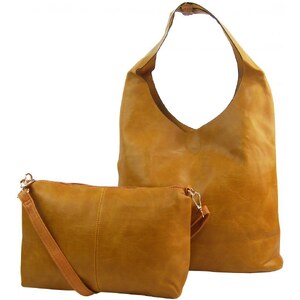 JGL (JUST GLAMOUR) JGL Hořčicově žlutý dámský kabelkový dvouset kabelka ...