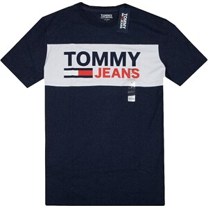 Tommy Hilfiger pánské tričko s krátkým rukávem Essential Wide Logo drak ...