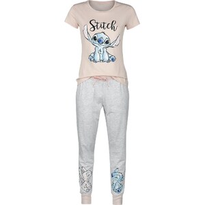 Lilo & Stitch - Stitch - Pyžamo - šedá/ružová - GLAMI.cz