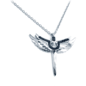 Přívěsek Angelus Gladius - symbol meče a anděla - Chirurgická ocel ...