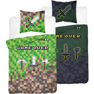 Dětské svítící povlečení Minecraft Game over 140x200 cm - GLAMI.cz