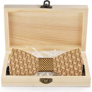 dreveny-motylek.com Set dřevěného motýlku a kapesníčku - 3D kostky ...