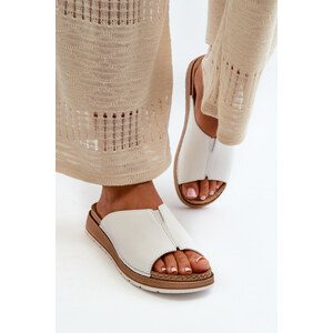 Biele pohodlné dámske šľapky s anatomickou stielkou INBLU - GLAMI.cz