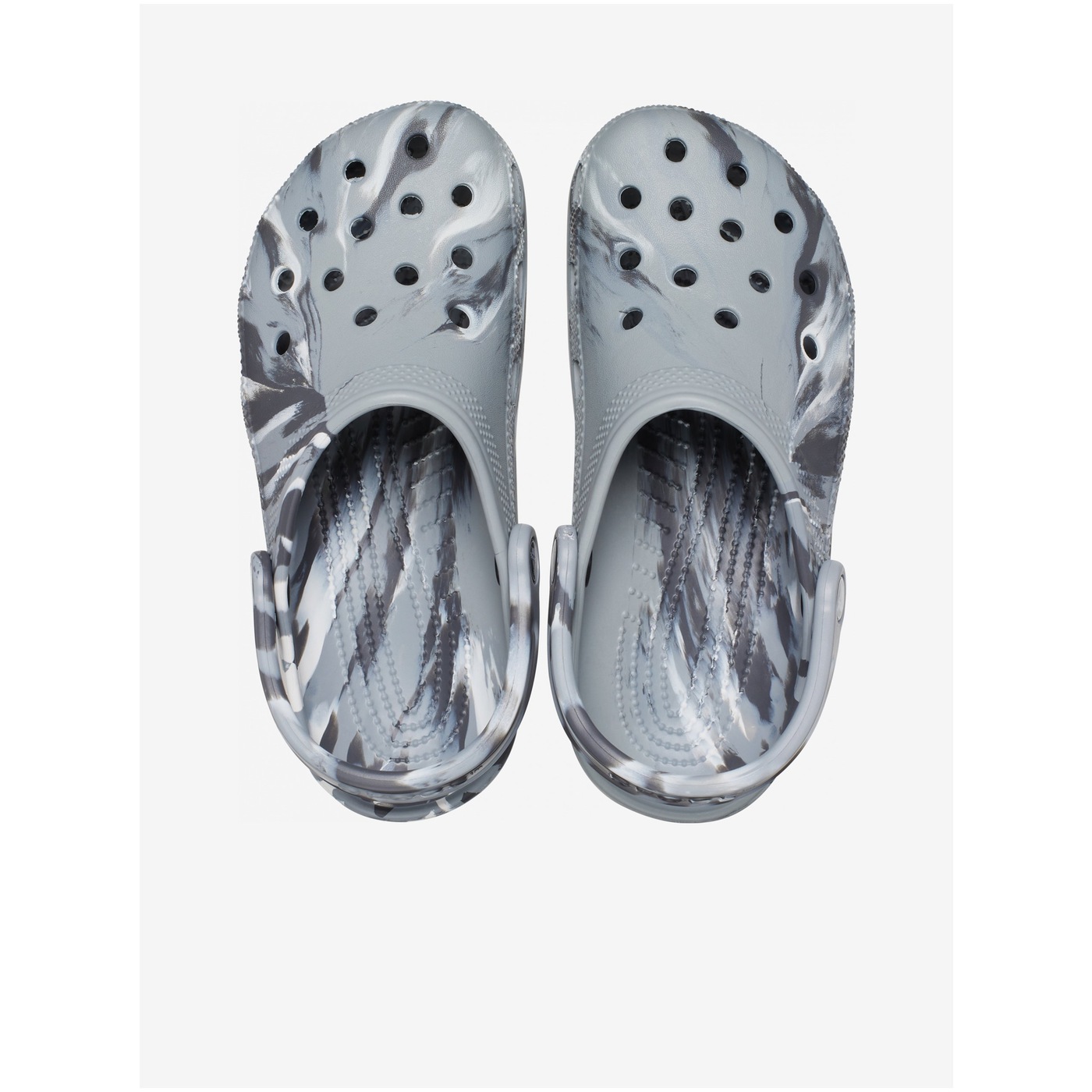 Šedé vzorované pantofle Crocs - Dámské - GLAMI.cz