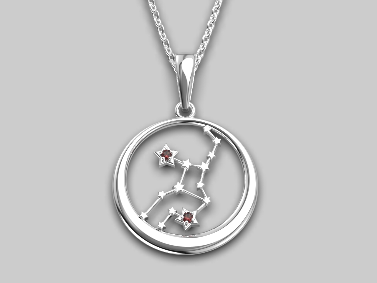 Aranys Zlatý přívěsek Hvězdné znamení, Kozoroh, Bílé zlato Au 585/1000 ...