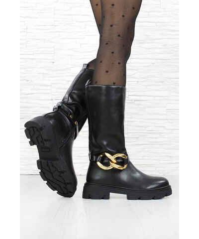 Dámské boty Cathay moda, pod kolena, na širokém podpatku - GLAMI.cz