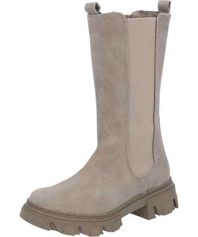 Žluté dámské chelsea boots pod kolena, na platformě - GLAMI.cz