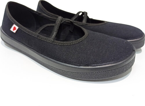 Plátěné baleríny Anatomic ALL IN - černá - GLAMI.cz