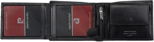 Fashionformen Černá pánská kožená peněženka Pierre Cardin YS507.1 325 ...