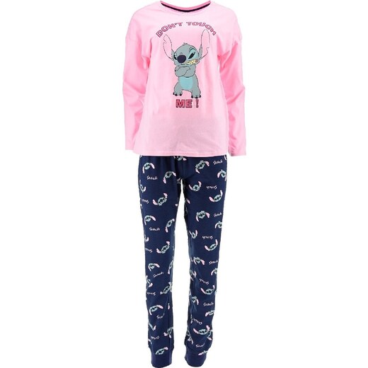 BASIC RŮŽOVO-MODRÉ DÁMSKÉ PYŽAMO STICH DISNEY barevná - GLAMI.cz