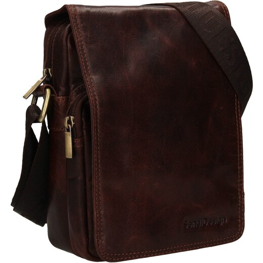 Sendi DESIGN Panská kožená taška přes rameno SendiDesign Tomes - hnědá ...