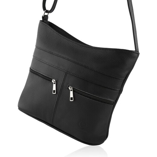 Paolo Peruzzi Dámská kožená kabelka Paul Peruzzi Z-53 černá - GLAMI.cz