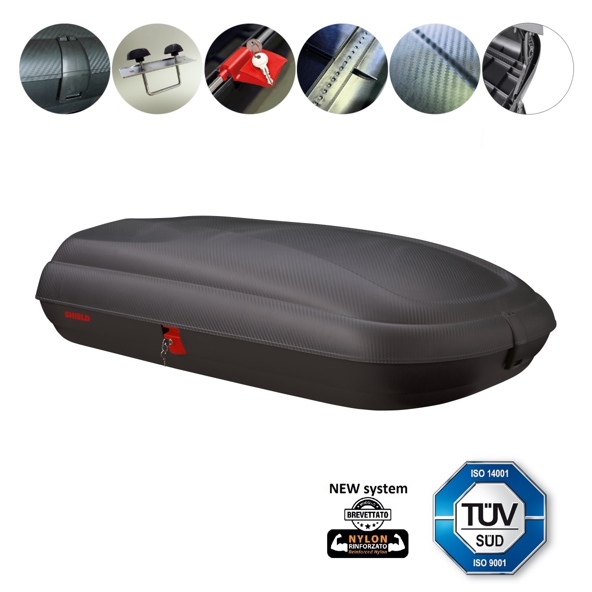 ARTPLAST Linea Carbon BA320 Střešní box 320 L, jednostranný - GLAMI.cz