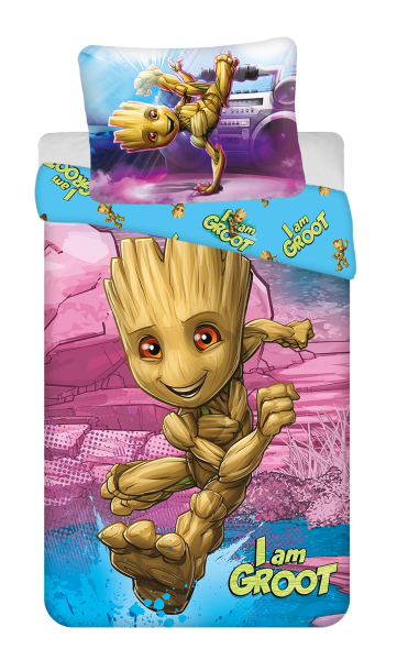 Jerry Fabrics Povlečení Groot I am Groot 140x200, 70x90 cm - GLAMI.cz