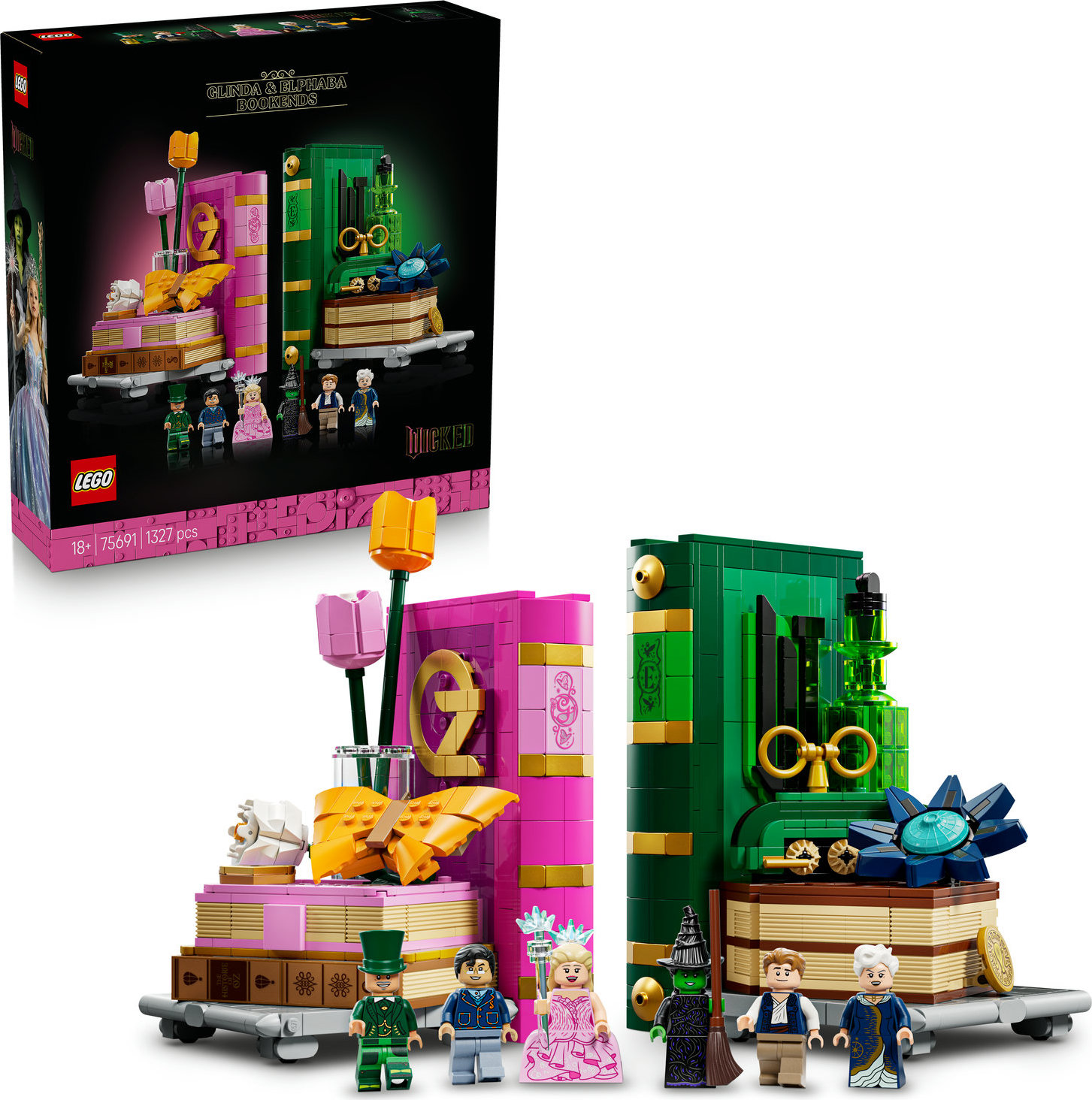 LEGO Wicked 75689 Knižní zarážky: Glinda a Elphaba - GLAMI.cz