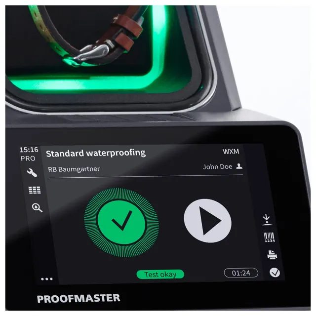 WR TEST tlaková zkouška na stroji ProofMaster PRO provádí Hodinářství ...