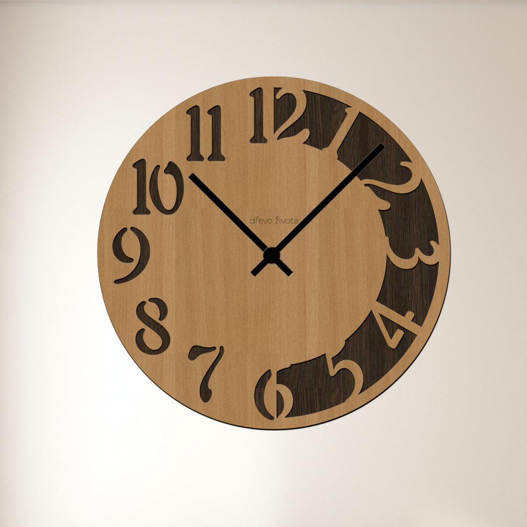 dřevo života Nástěnné hodiny CLOCK - GLAMI.cz