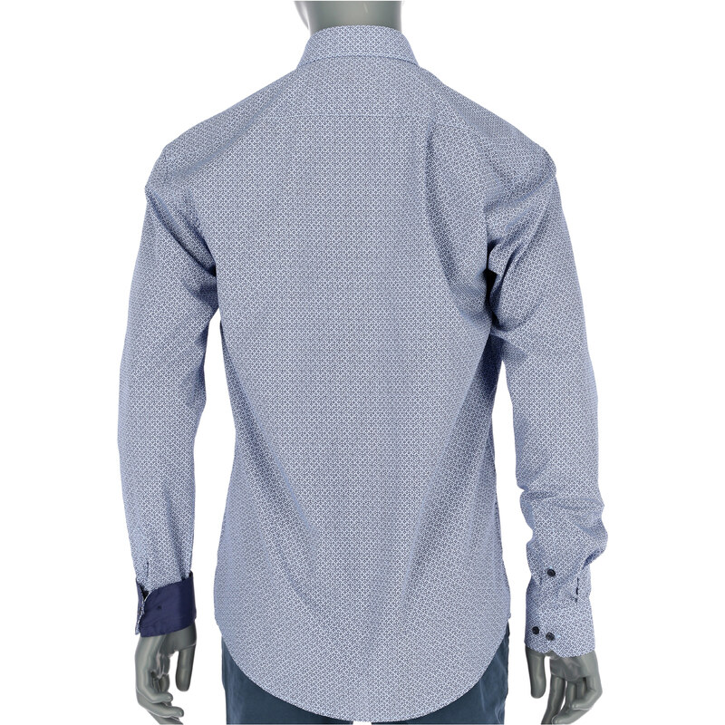 REPABLO slim košile s kombinovaným modrým vzorem - GLAMI.cz