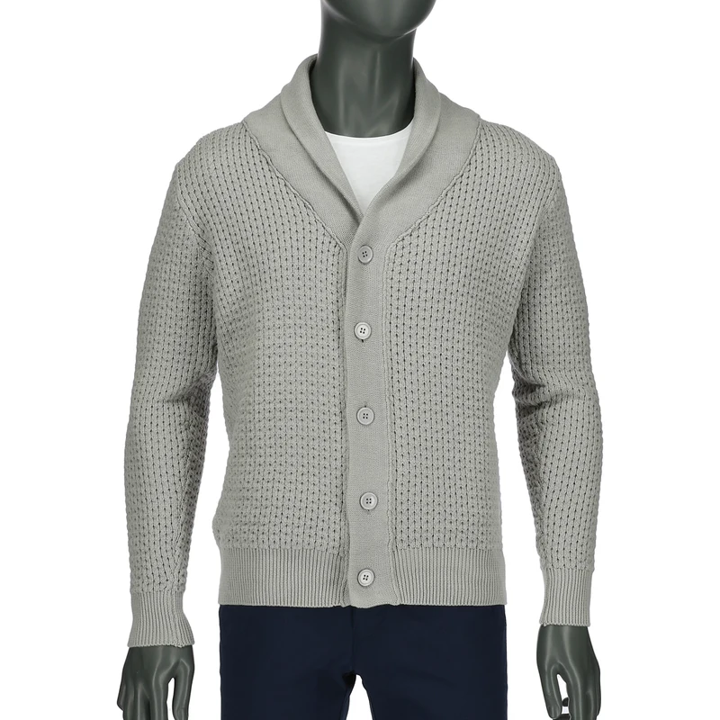 REPABLO svetr propínací s výrazným límcem šedý - GLAMI.cz