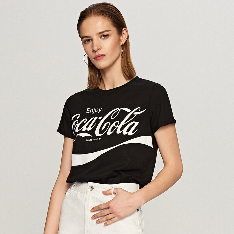 Reserved - Tričko coca-cola - Černý - GLAMI.cz