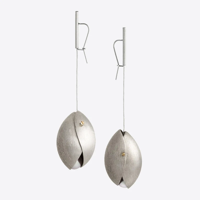 Zorya Náušnice COCOON SEED rhodium - GLAMI.cz