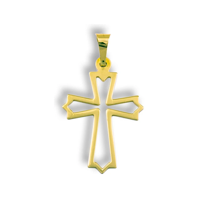 GEMMAX Jewelry Zlatý přívěsek Kříž - velký, hladký s průřezy GUPYN-87101 - GLAMI.cz