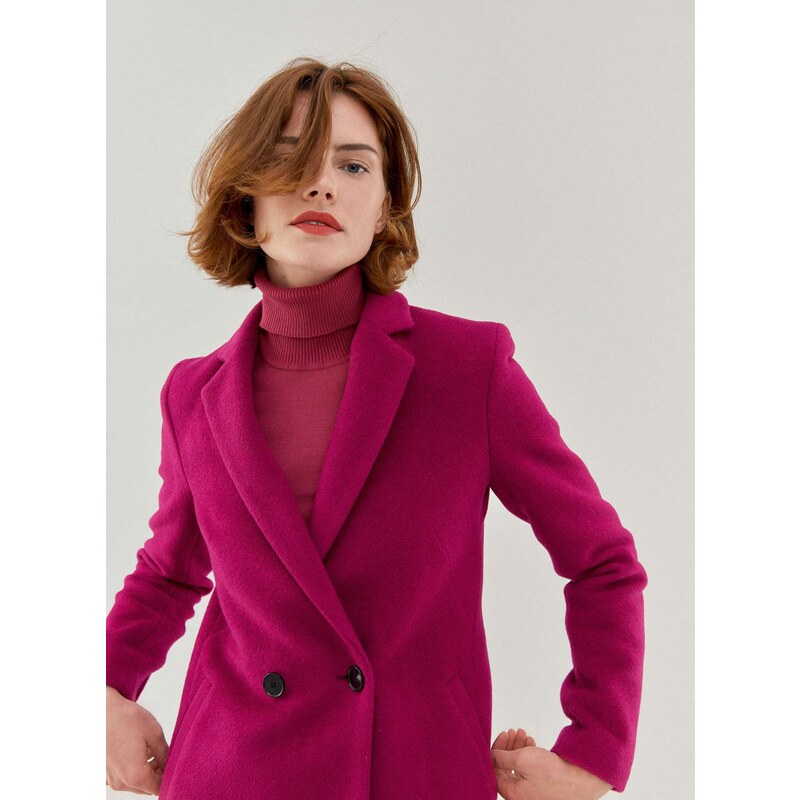 Pietro Filipi Dámský fuchsiový kabát (34) - GLAMI.cz