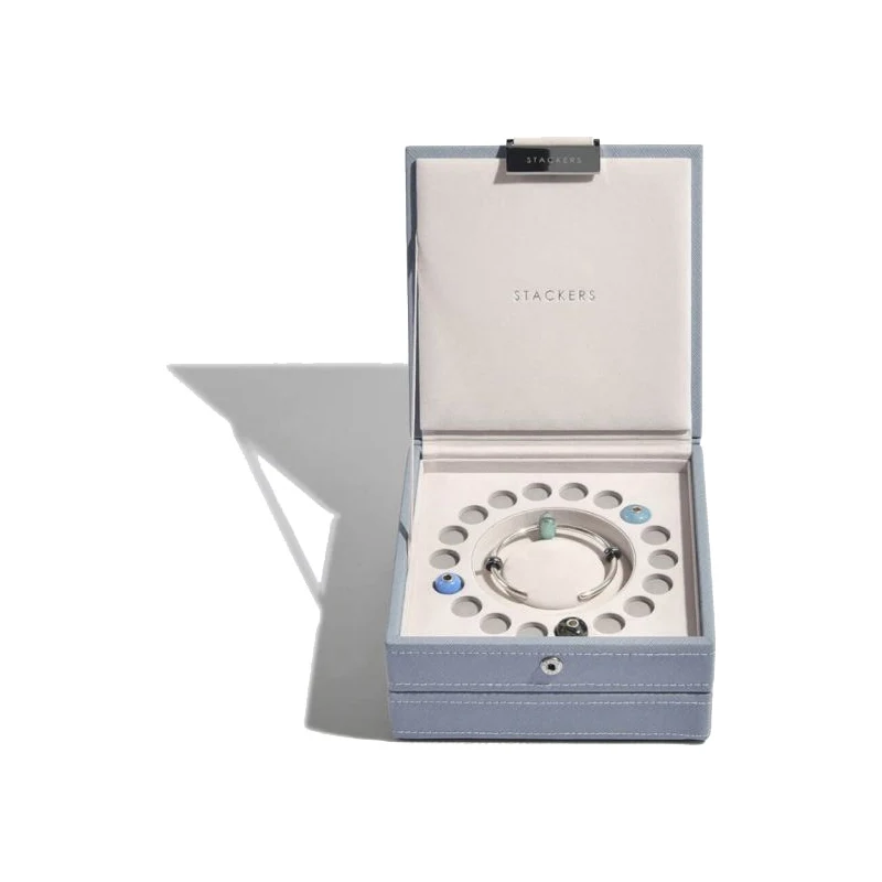 Stackers, Šperkovnice Pandora Dusky Blue Charm | modrošedá - GLAMI.cz