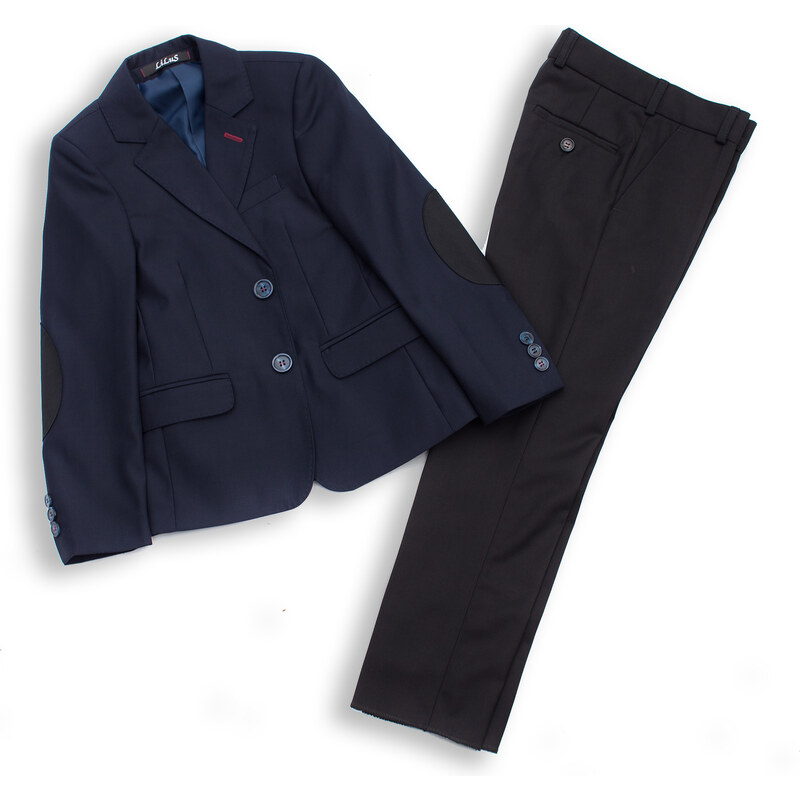 LiLuS Chlapecký společenský oblek modro černý A - GLAMI.cz