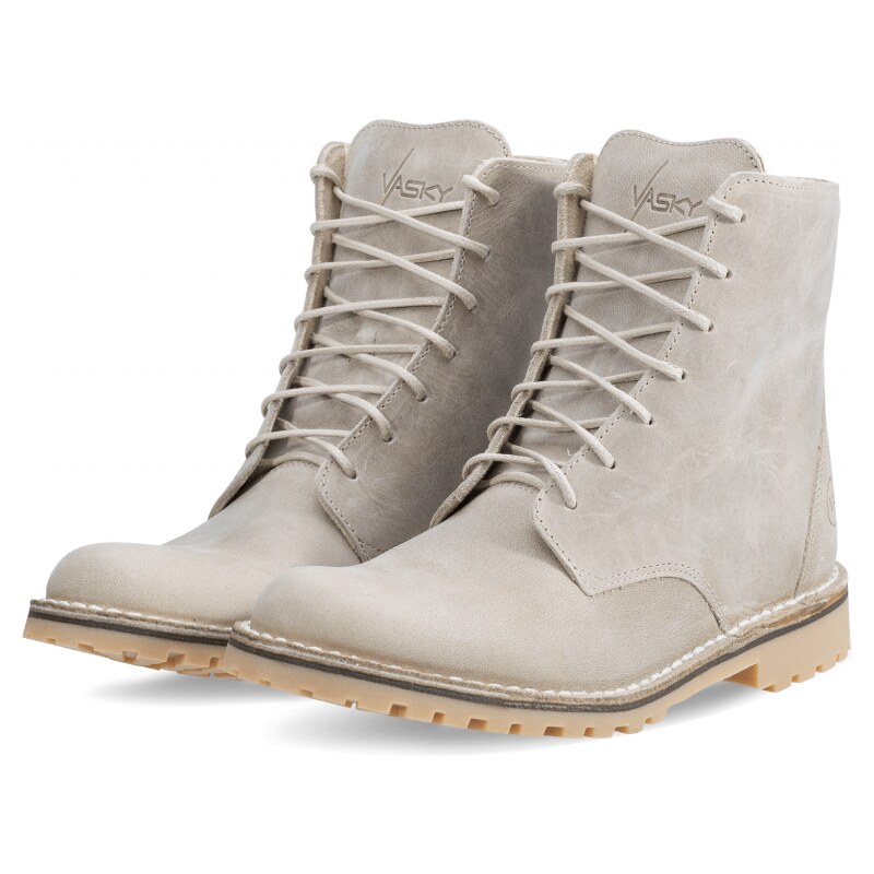 Vasky Lydie Vanilla - Dámské kožené kotníkové boty béžové - podzimní / zimní boty, obuv Flexiko ...