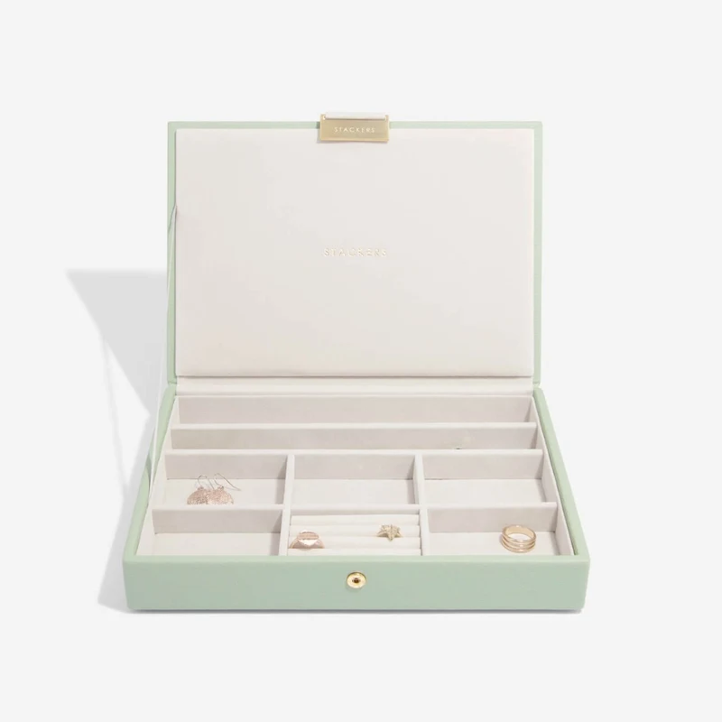 Šperkovnice Stackers Sage Green Classic Lid | zelená - GLAMI.cz