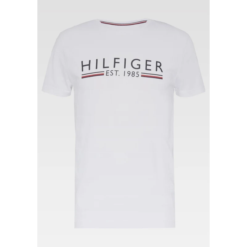 Tommy Hilfiger pánské tričko est. 1985 tee bílá - GLAMI.cz