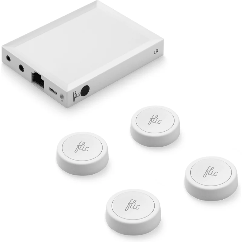 Shortcut Labs Flic 2 Starter Kit 4x chytré Bluetooth tlačítko Hub LR ...