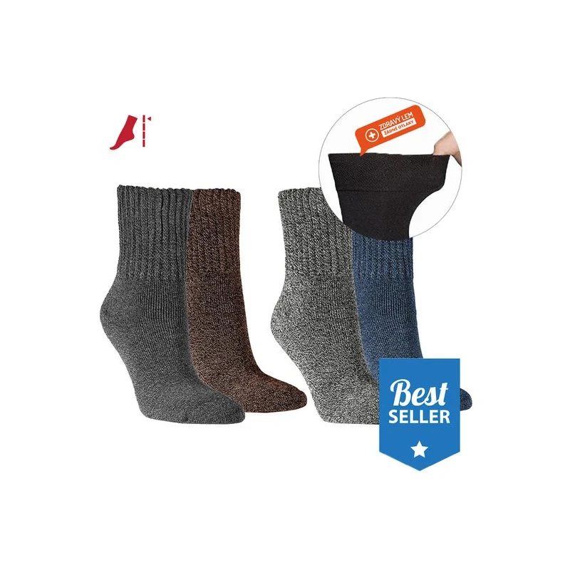 RIESE STRÜMPFE GmbH Dámské froté zdravotní ponožky RS Mix barev 35-38 2 ...