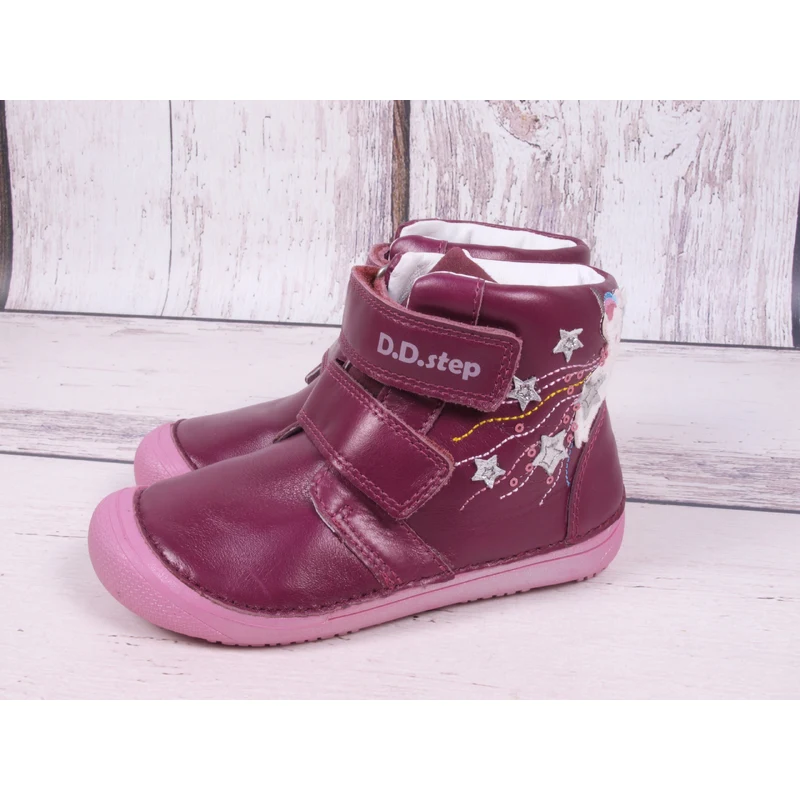 Celoroční kožené boty obuv BAREFOOT D. D. step A063-904 kotníkové s ...