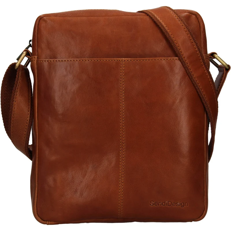 Sendi DESIGN Pánská kožená taška přes rameno SendiDesign Felix - koňak ...