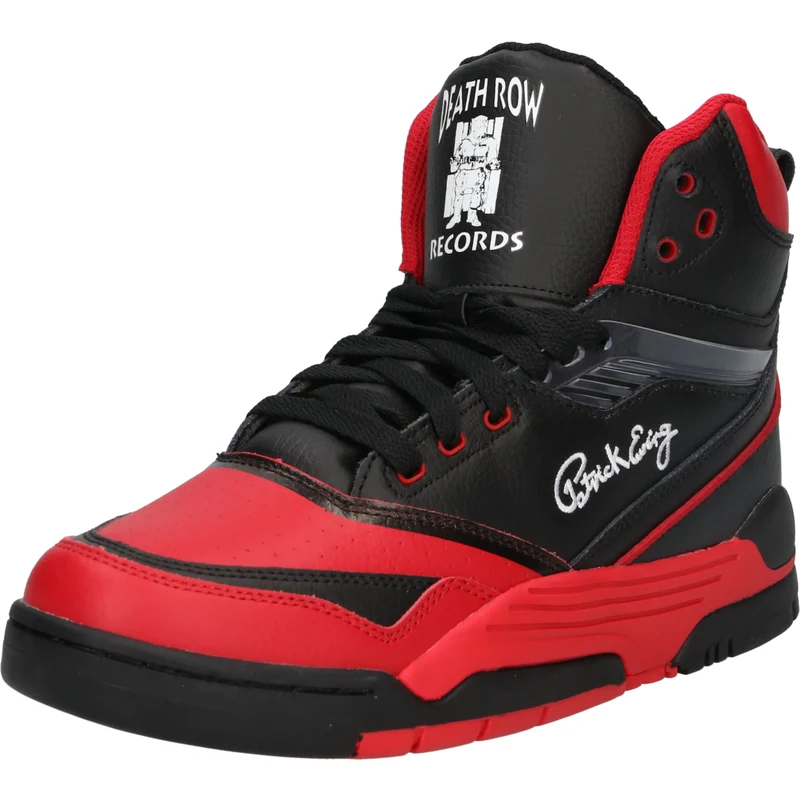 Patrick Ewing Kotníkové tenisky 'CENTER HI X DEATH ROW' černá / červená ...