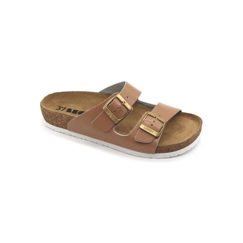 Leon 4010 Dámské zdravotní anatomické korkové pantofle - Broskvová ...