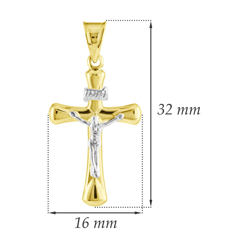 GEMMAX Jewelry Zlatý přívěsek Ježíš Kristus na kříži GUPCN-36871 - GLAMI.cz