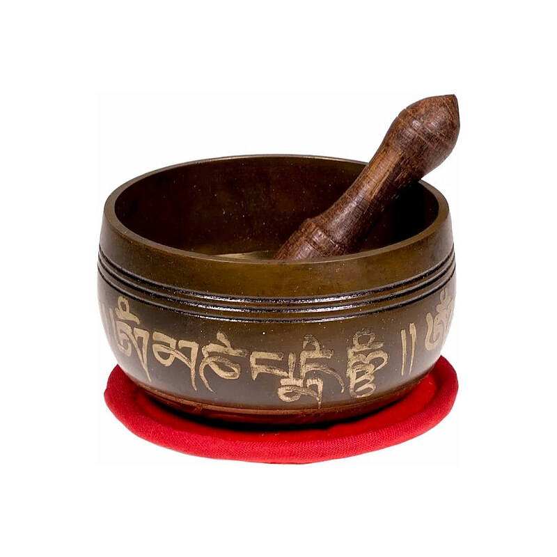 Nefertitis Dárková sada tibetská bronzová zpívající mísa symbol ÓM ...