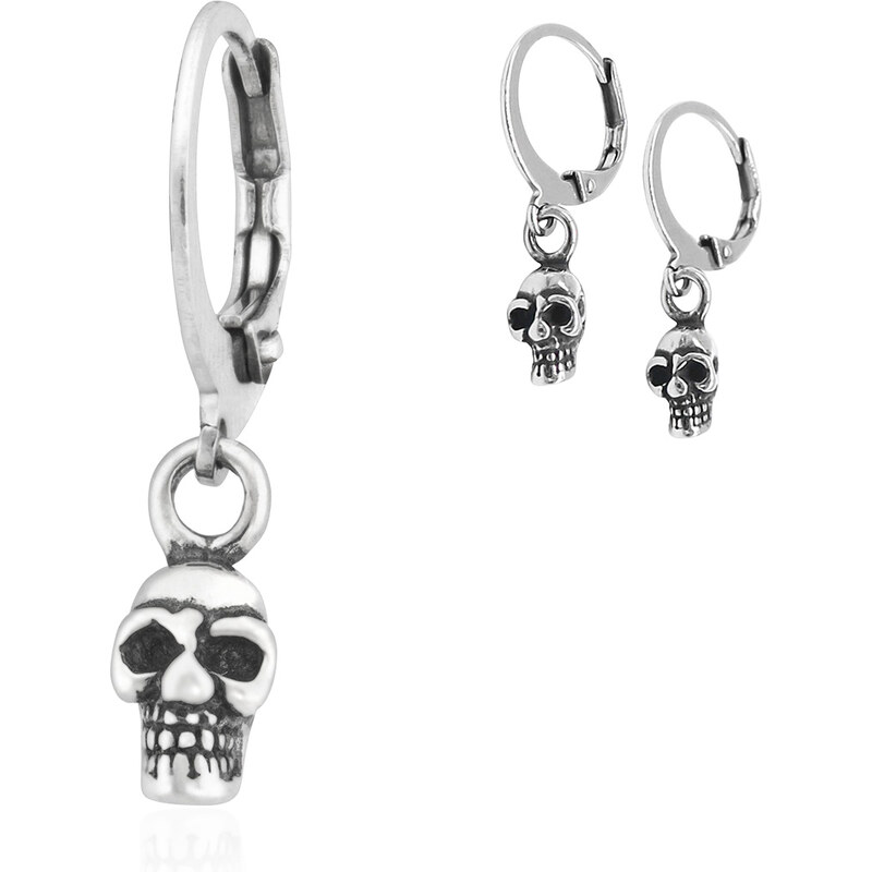 Sam's Artisans Visací Náušnice Skull Ghost Head chirurgická ocel INM082 ...