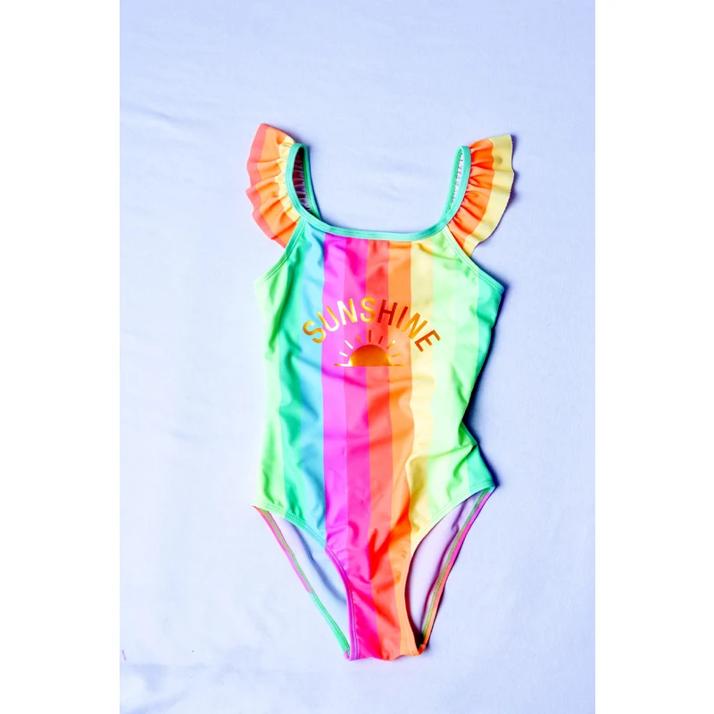 JOYCE Dívčí jednodílné plavky "SUNSHINE"/ Pruhy - GLAMI.cz