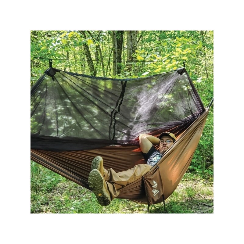 PATHFINDER Síť hamaka JUNGLE HAMMOCK s moskytiérou HNĚDÁ - GLAMI.cz