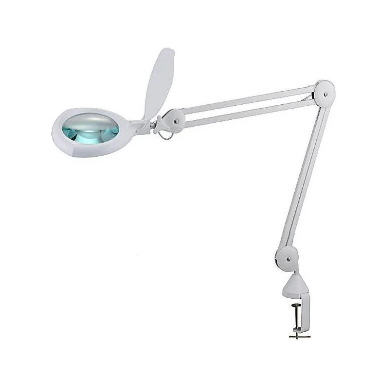 HADEX LED Stmívatelná stolní lampa s lupou a klipem LED/8W/12/230V ...